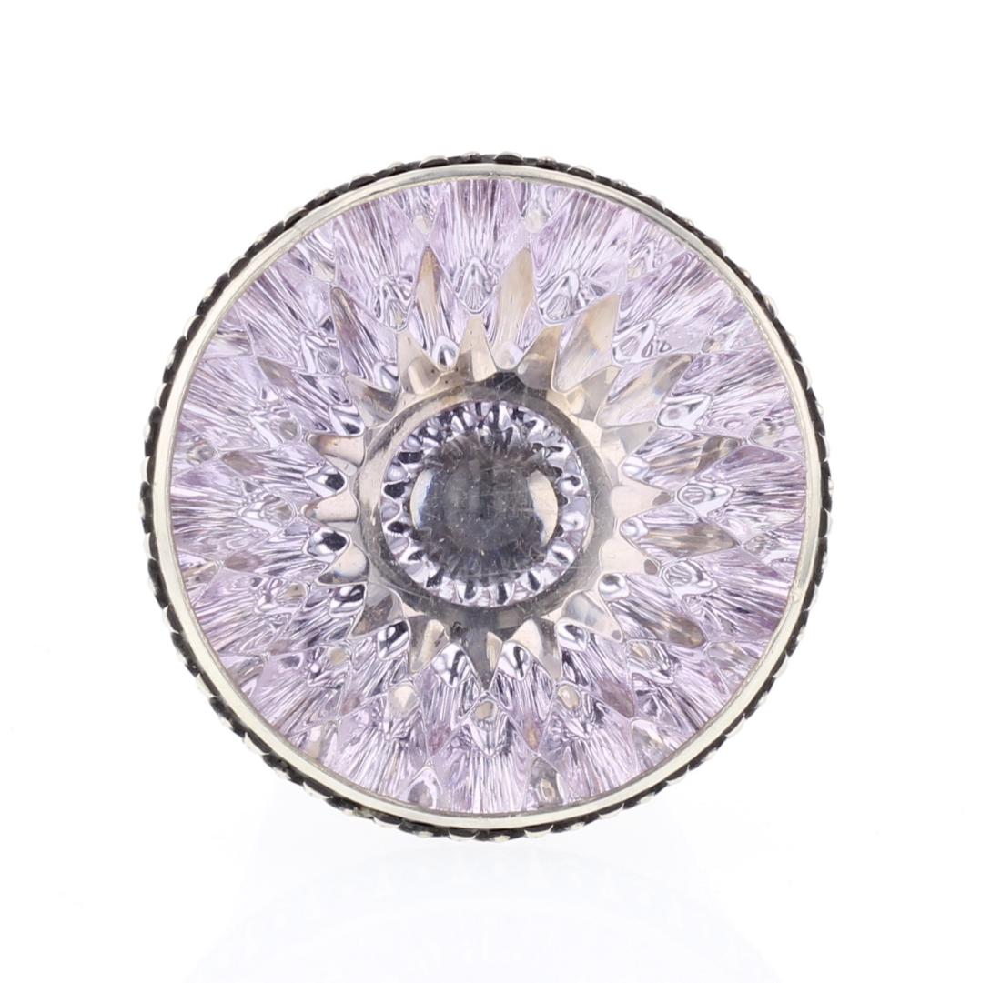 Vintage Mona Van Riper Amethyst Large Stone Ring