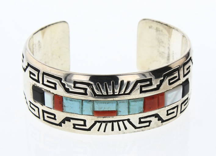 Alvin & Lula Begay Turquoise & Coral Cobblestone Inlay - Sep 01, 2019 ...