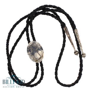 Vintage Comanche Deer Antler Bolo Tie Handmade