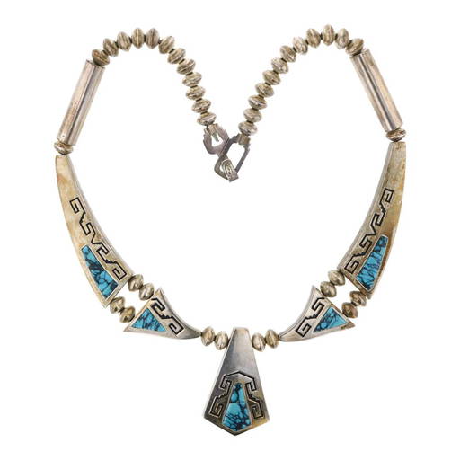 Alvin & Lula Begay Vintage Spiderweb Turquoise & Coral