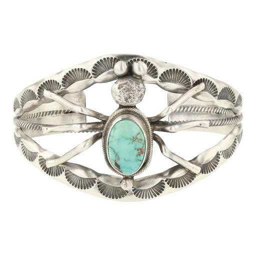 Tim Yazzie Nevada Turquoise Insect Cuff Bracelet (#0353) on Jan 07 ...