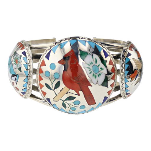 Quentin Quam Sr. Zuni Turquoise Coral Lapis Malachite & Mop Detailed ...