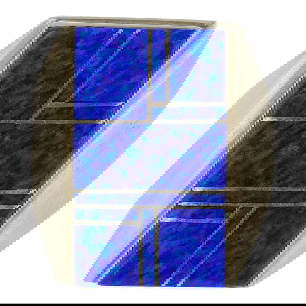 Wilbert Grey Navajo Synthetic Opal Inlay Men's Ring Auction