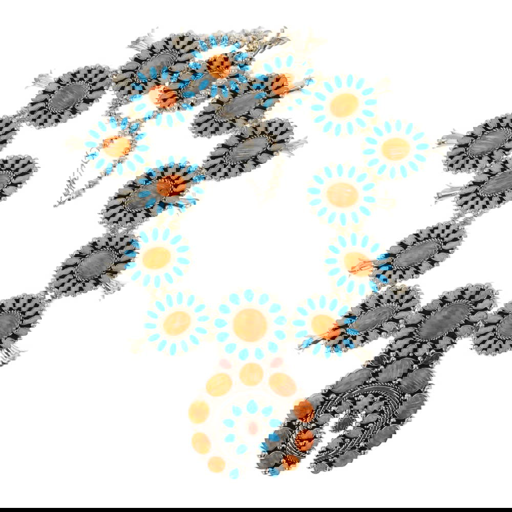 Joe Tso Kingman Turquoise Spiny Oyster Mediterranean Coral Huge Cluster ...