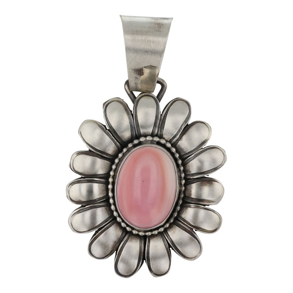 Paul Livingston Navajo Pink Conch Pendant Auction