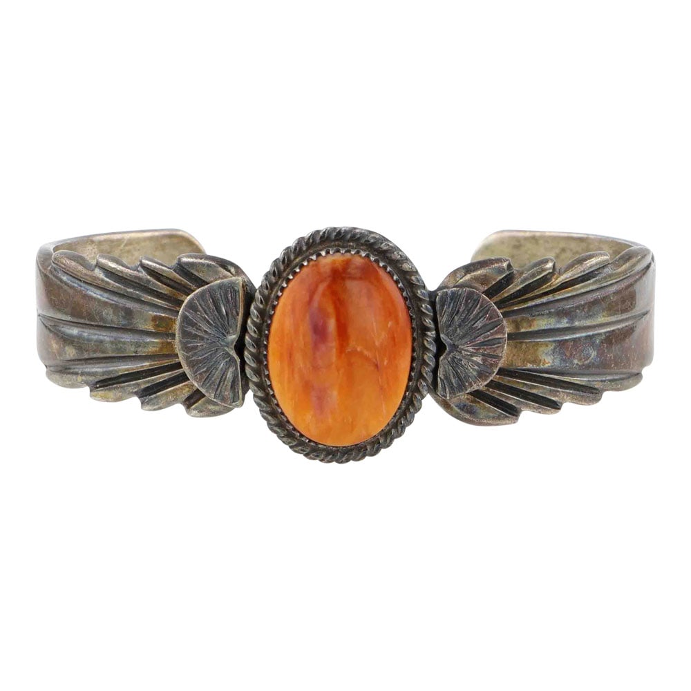 Wilson Begay Vintage Spiny Oyster Cuff Bracelet Auction
