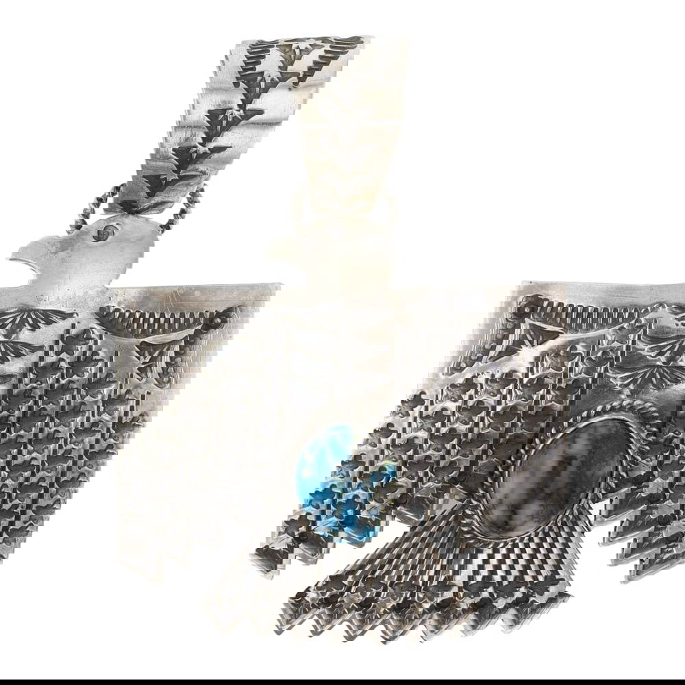 Sunshine Reeves Navajo Blue Ridge Turquoise Thunderbird Pendant Auction