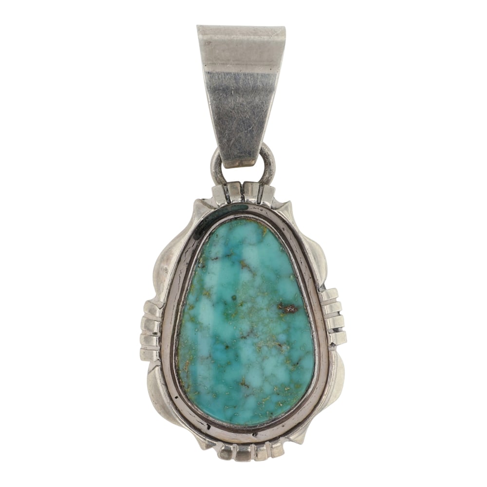 Joe Delgarito Navajo Nevada Turquoise Pendant Auction