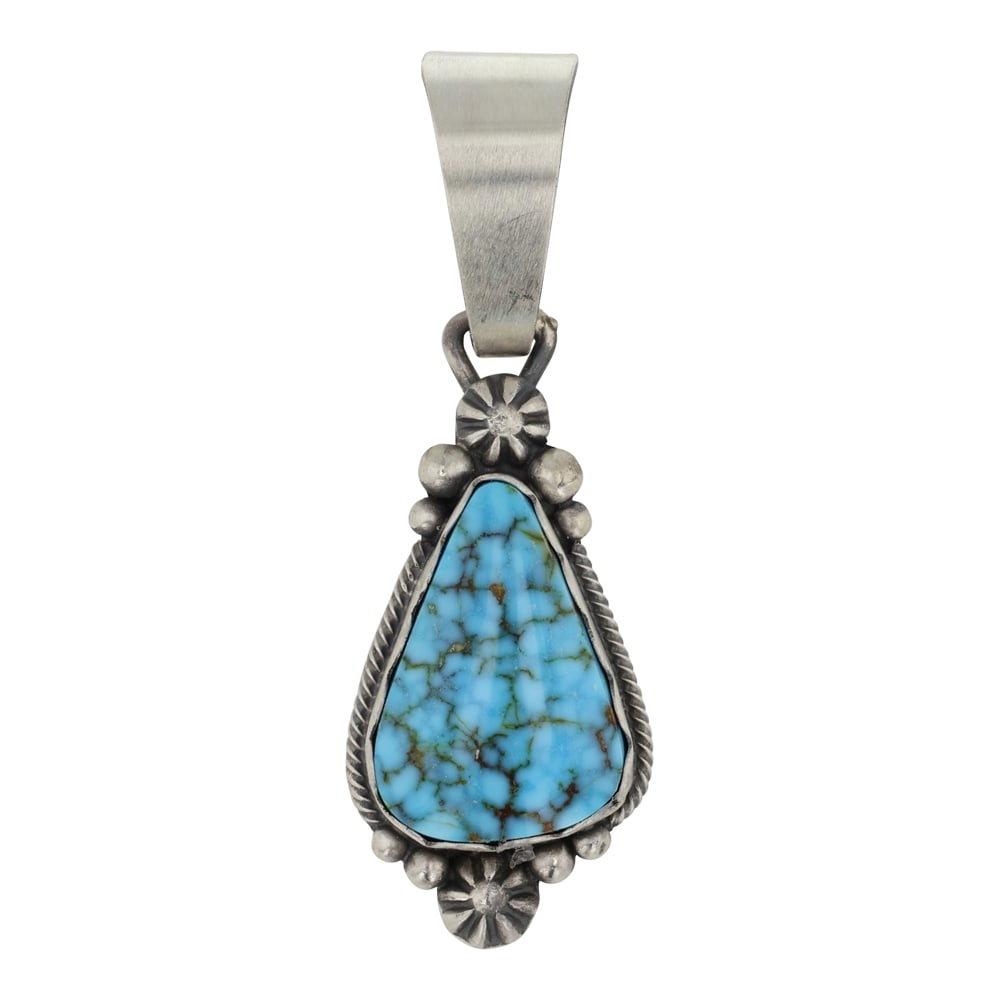 Daniel Benally Navajo Turquoise Mountain Turquoise Pendant Auction
