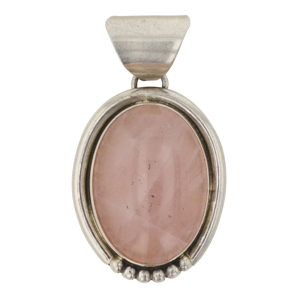 Lenora Begay Navajo Rose Quartz Pendant Auction