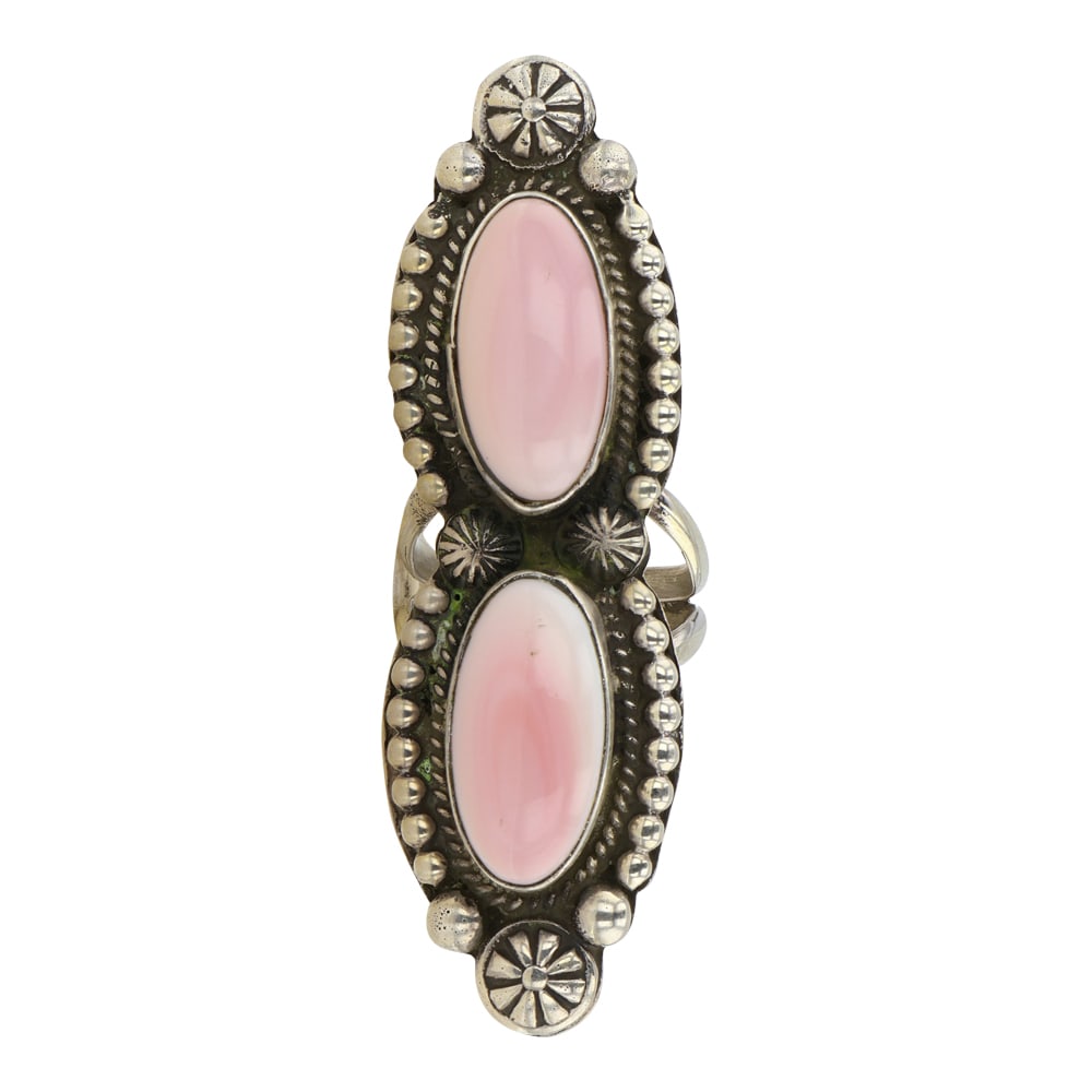 Boyd Ashley Navajo Pink Conch Two Stone Ring Auction