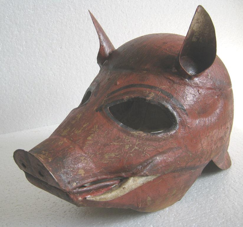 Wild Boar Helmet , Iron