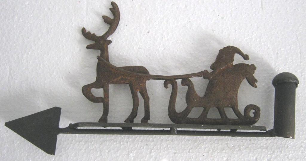 Buy Iron Santa claus and reindeer weathervane | Value Art in Rajasthan