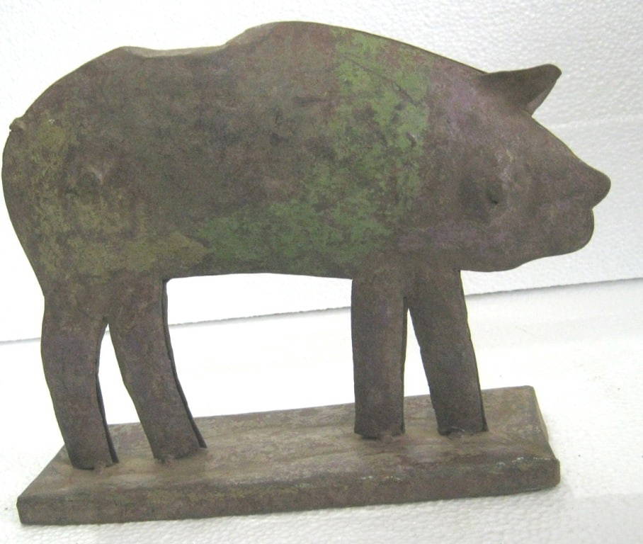 Iron Pig Trade Sign , Store Display Advertisement Sign Auction