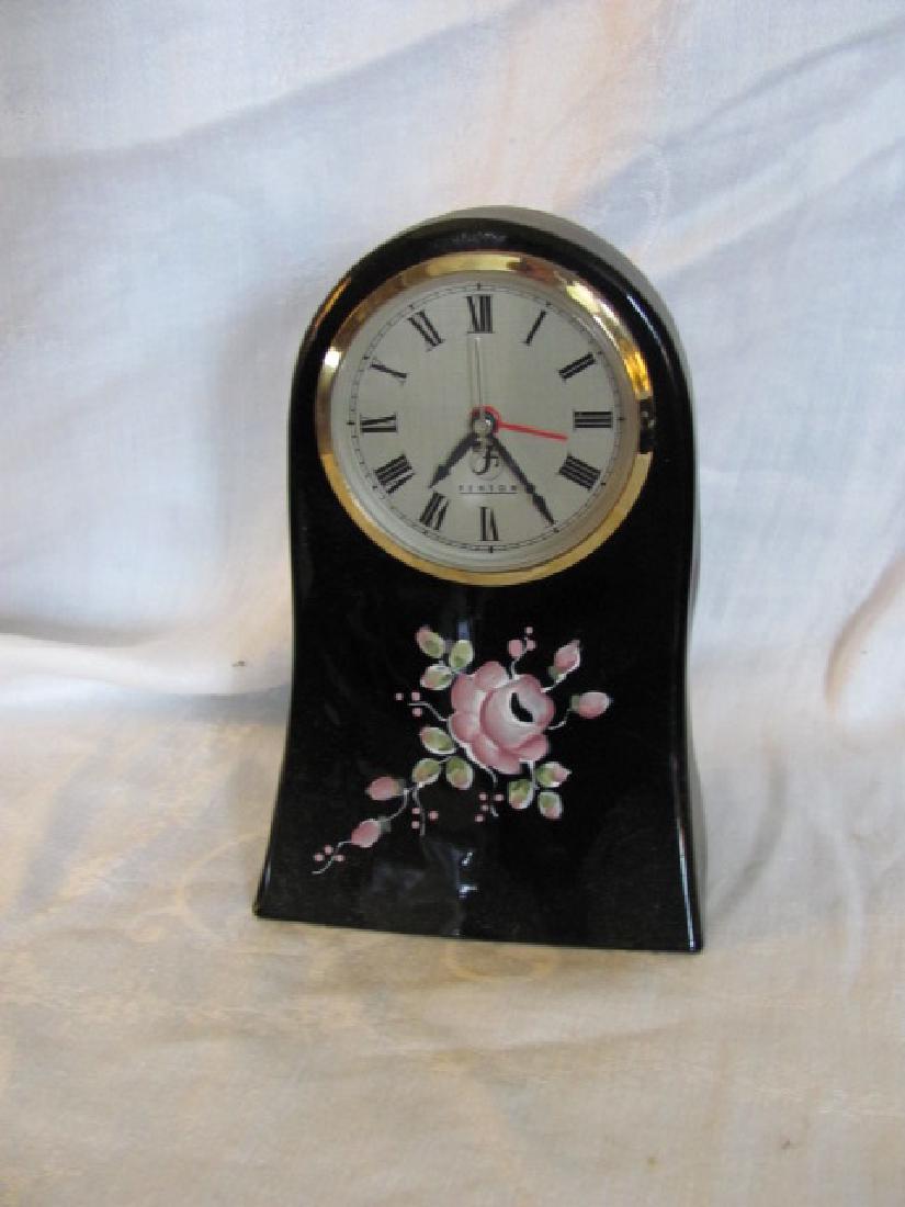 Fenton Glass Hand Painted Clock
