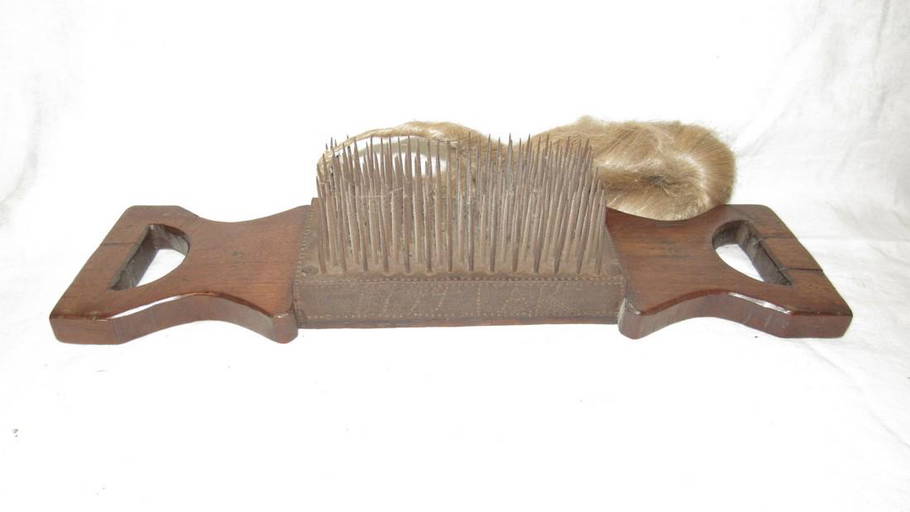 Antique Flax Comb / Hetchel 1799 Dated