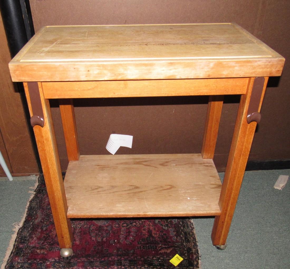 Rolling Butcher Block Cart