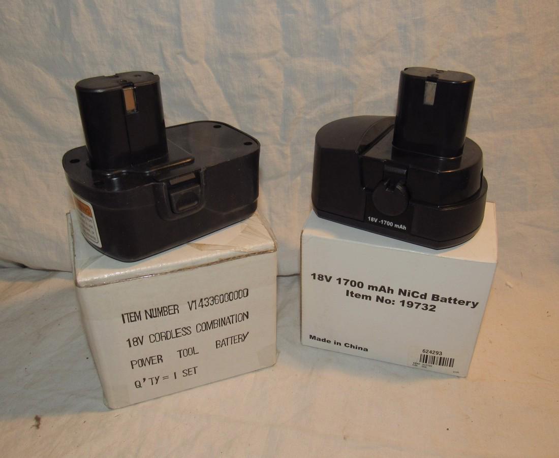 Mansfield & Pop 18 Volt Cordless Tool Batteries