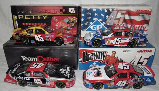 4 Kyle Petty Diecast 1:24 Scale Nascar Race Cars