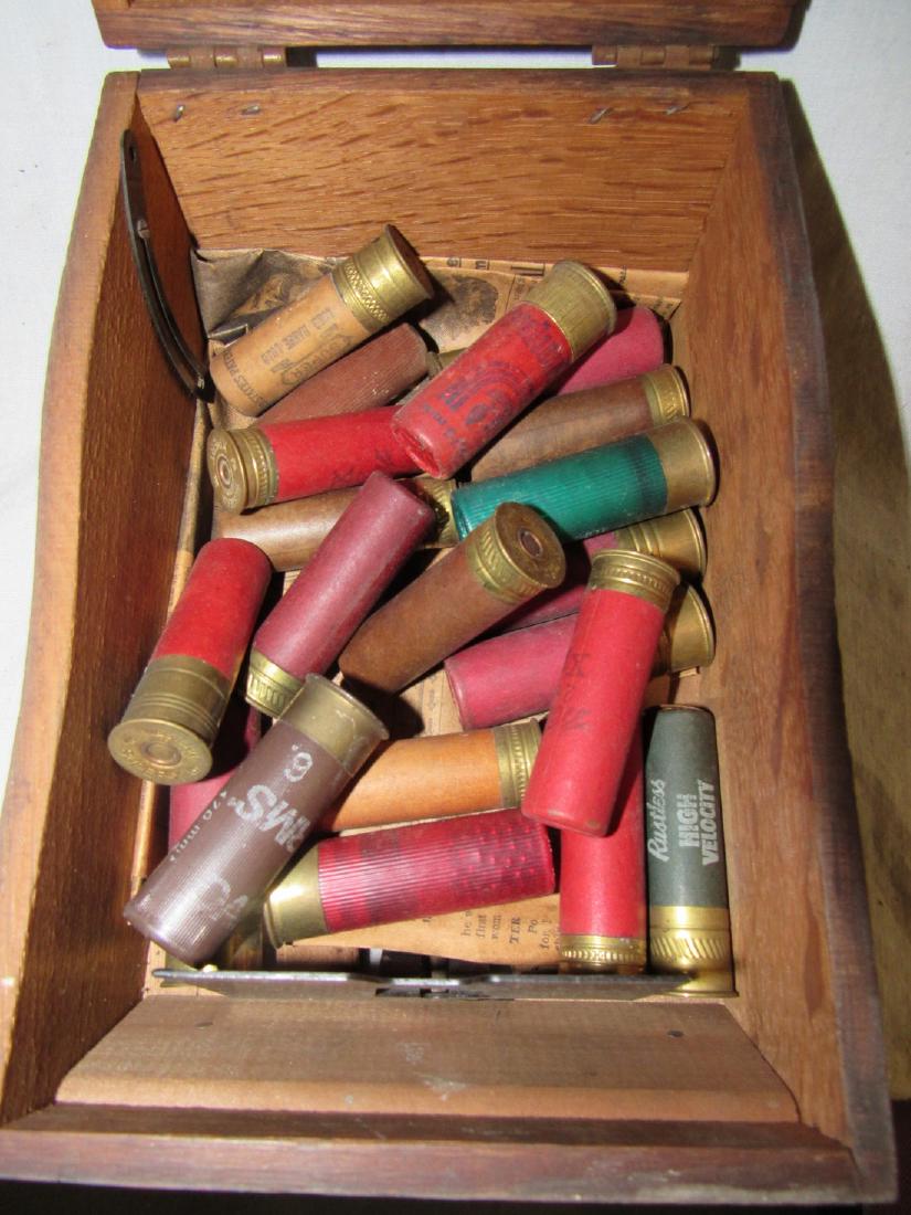 File Box Filled With Antique / Vintage Shotgun Shells