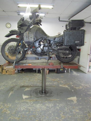 Bestway Single Post Motorcycle Lift Table Top