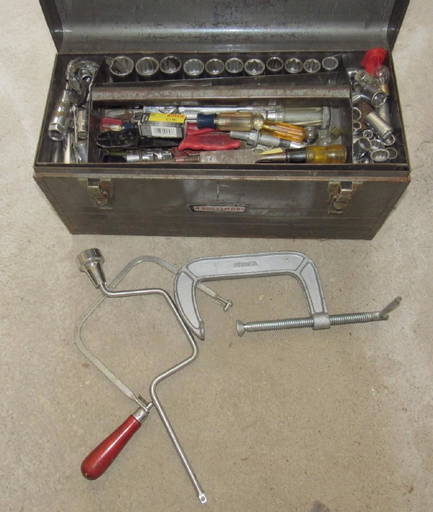 Craftsman 1/2" Drive Sockets Rachet Tool Box & Contents