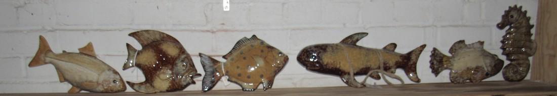 6 Fish Wall Plaques / Art