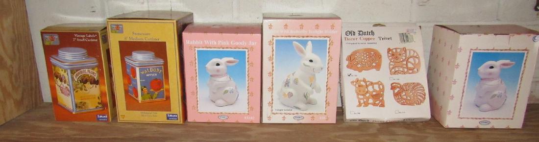 Canisters Rabbit Goody Jars Trivets