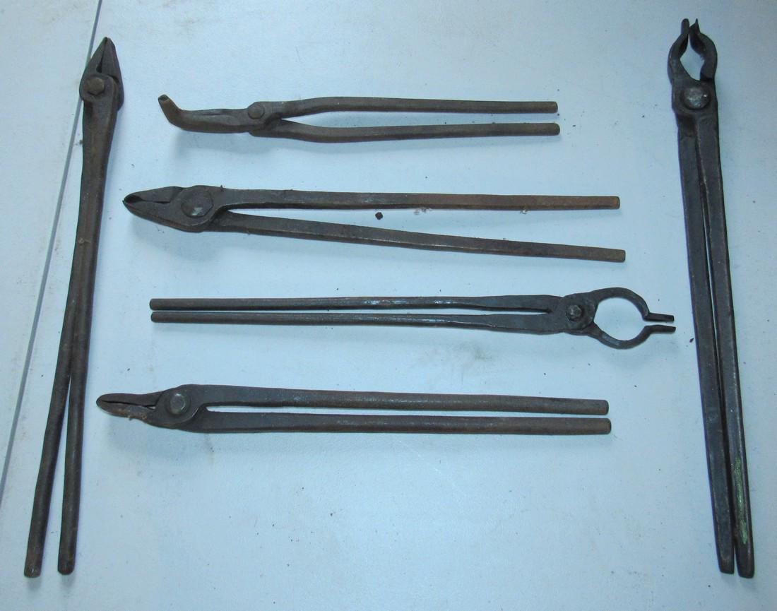6 Pair of Blacksmith Tongs