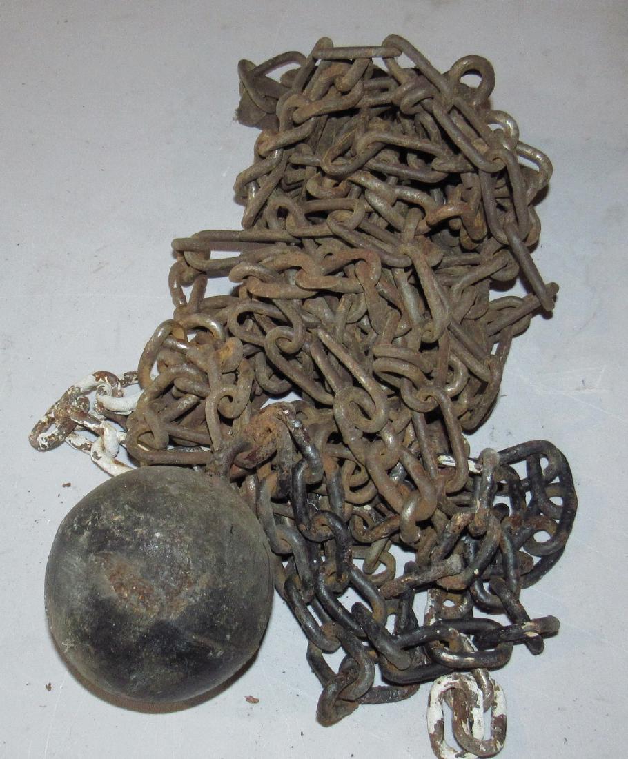 Cast Iron Ball / Weight On Chain