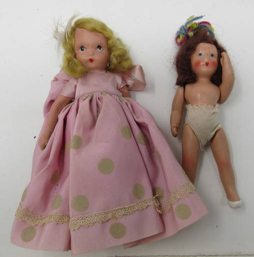 2 Jointed Composition Dolls