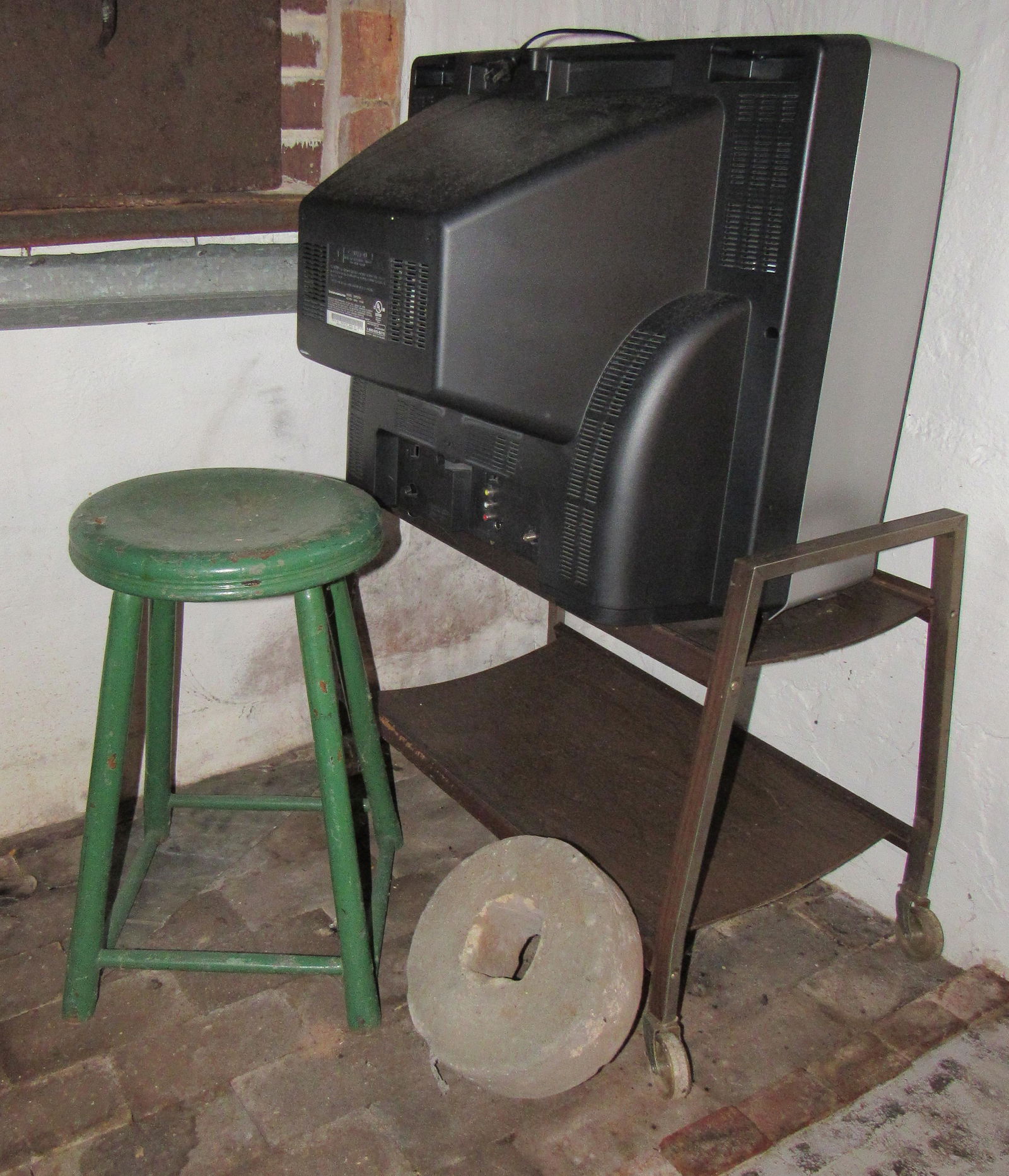 Green Painted Stool and Grinding Stone - Jan 12, 2020 | M.J. Stasak Jr ...