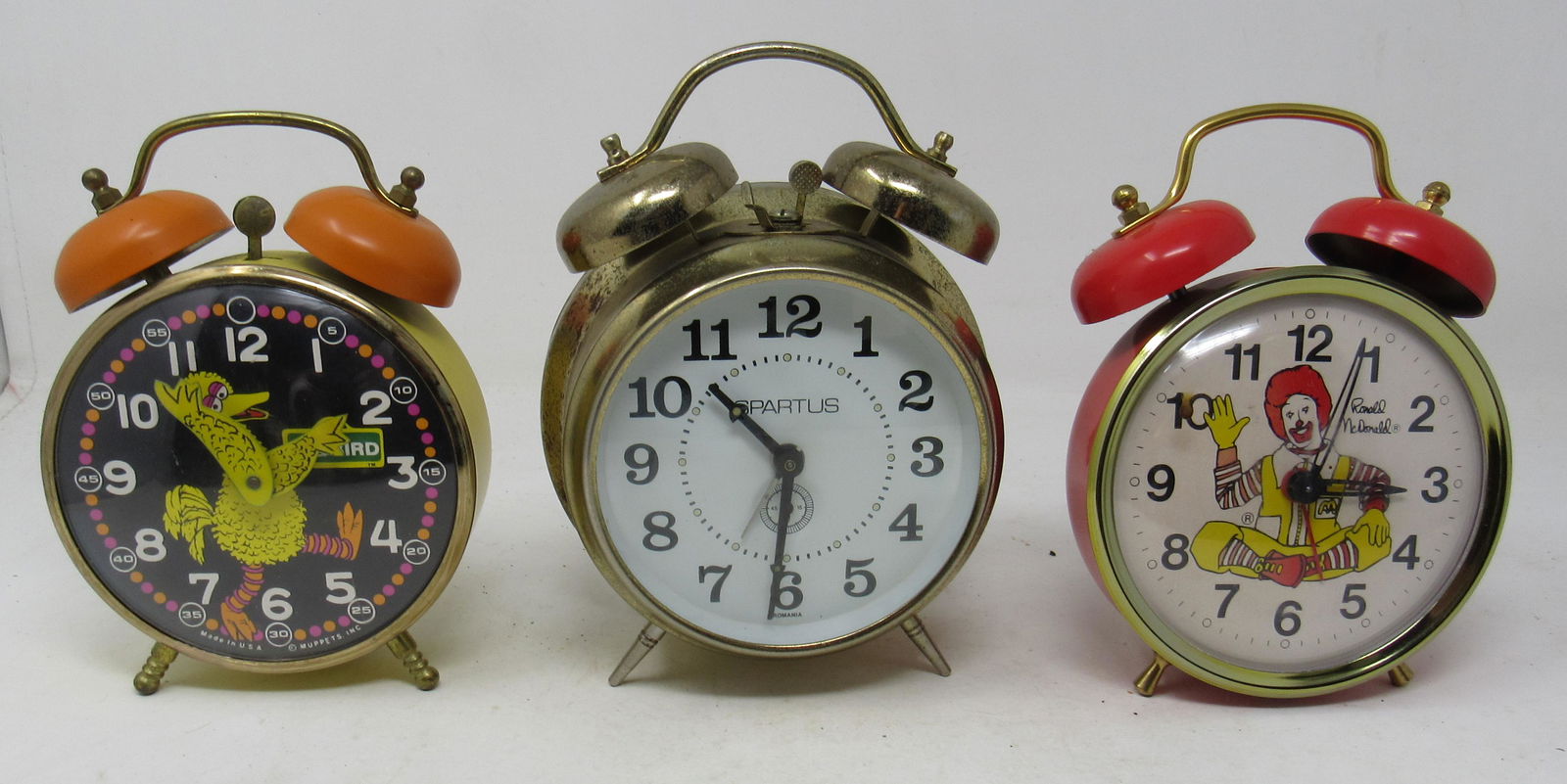 Spartus Ronald McDonald Big Bird Muppets Alarm Clocks - Jan 13, 2020 ...