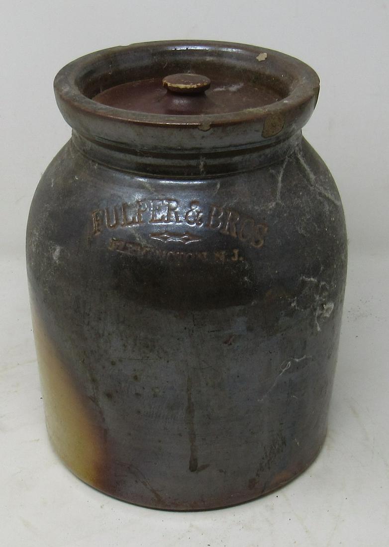 Fulper Bros. Flemington NJ Stoneware Preserve Jar - Jun 07, 2020 | M.J ...