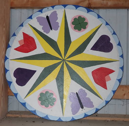 Hand Painted Hex Sign