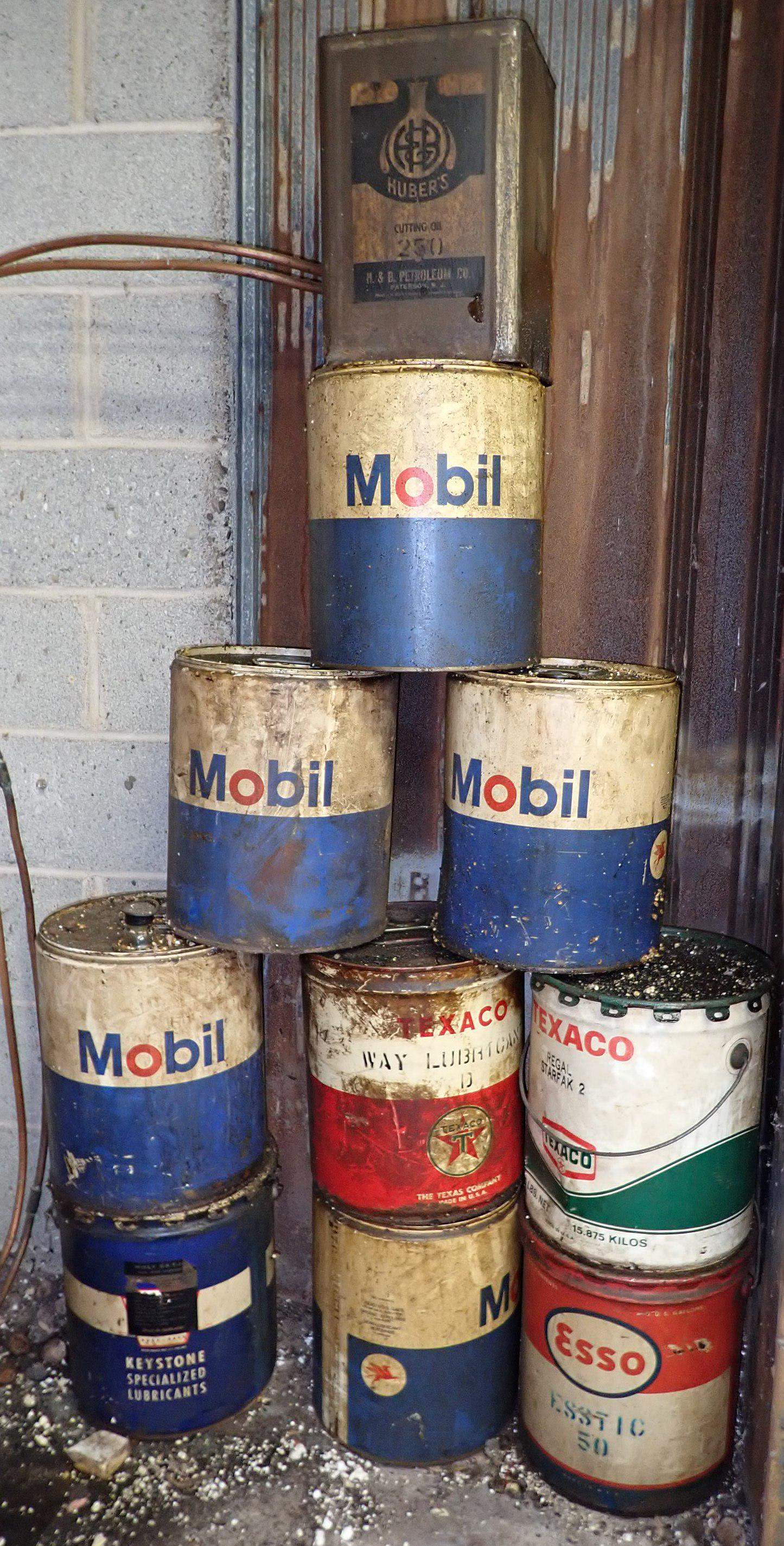 Mobil Esso Texaco Oil Cans