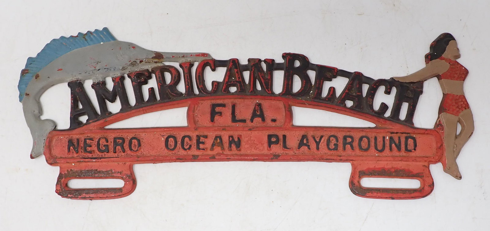 Negro Ocean Playground License Plate Topper Florida