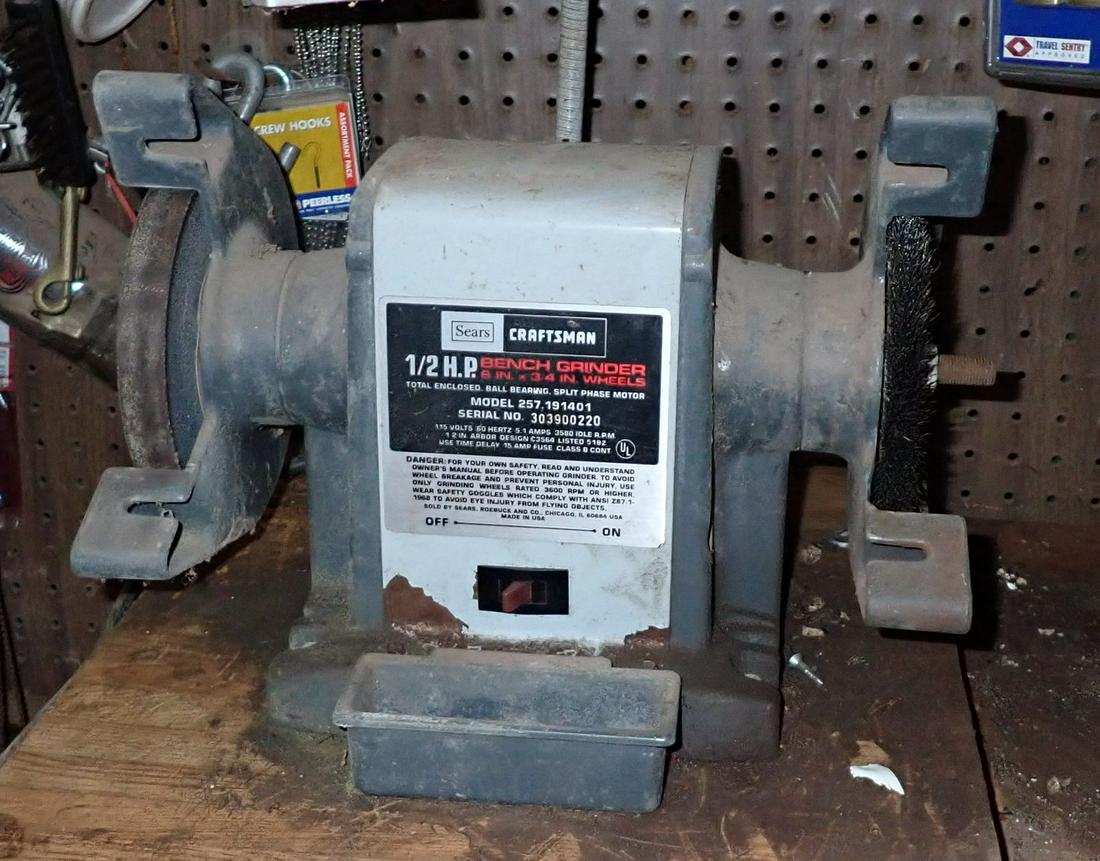 Craftsman 1/2 Hp Bench Grinder