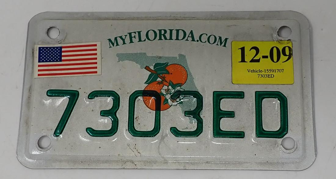 Florida Motorcycle License Plate (#0029) on Sep 26, 2021 | M.J. Stasak ...