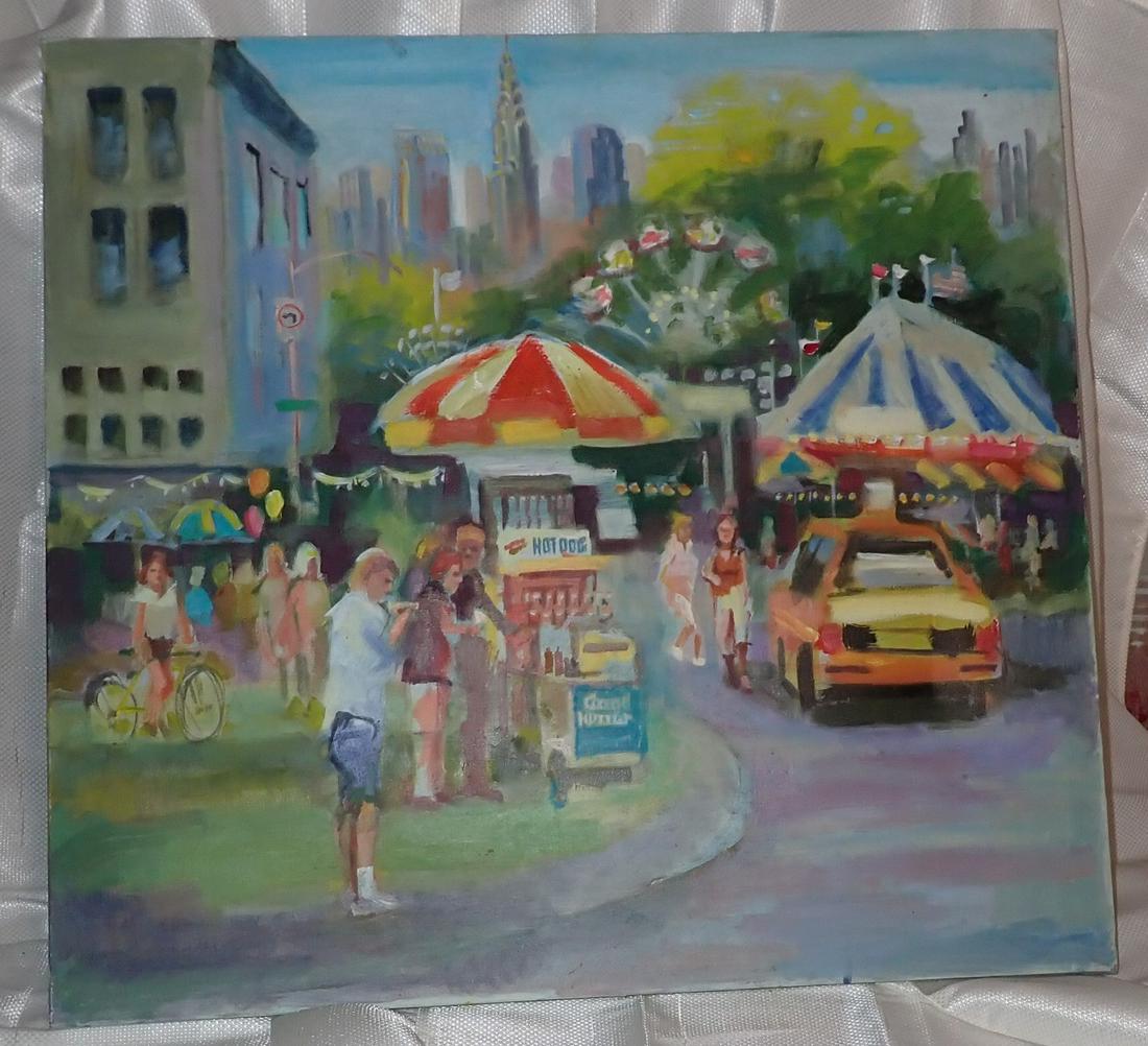 John Reilly NYC Skyline Oil on Canvas Painting - Nov 14, 2021 | M.J ...