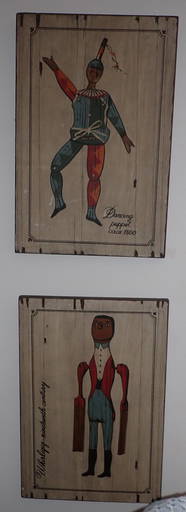 Dancing Puppet & Whirly Gig Wooden Signs