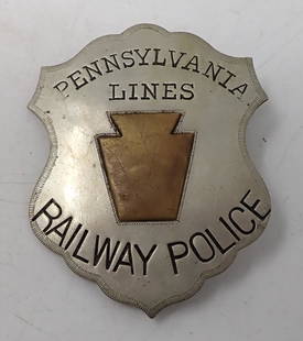 Pennsylvania Railroad Sergeant Police Badge