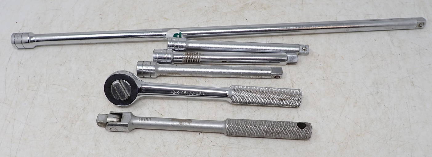 S K 3/8" Drive Rachet Extensions Breaker Bar