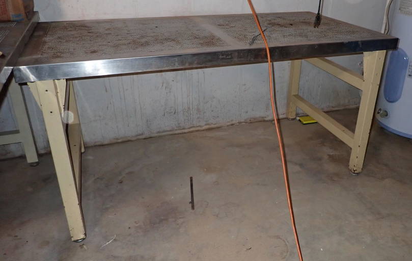 Butcher Table W/ Stainless Steel Top
