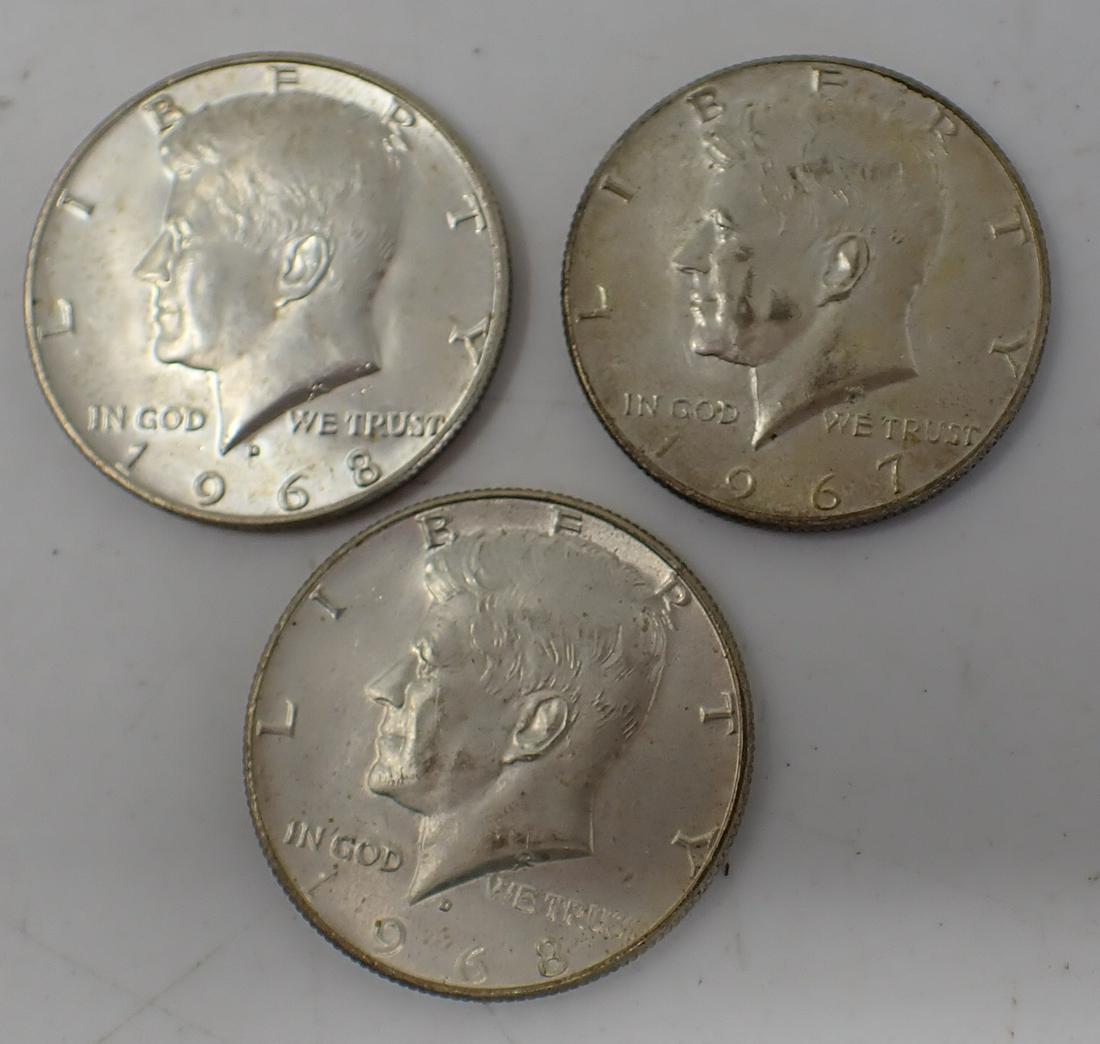 1967 1968 Silver Half Dollars