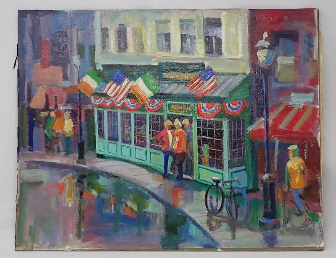John Reilly Oil Painting Pub Scene (#0104) on Aug 14, 2022 | M.J ...