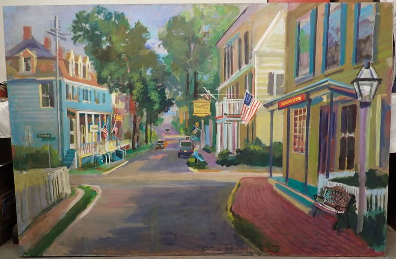 John Reilly Oldwick Nj Tewksbury Inn Oil Painting