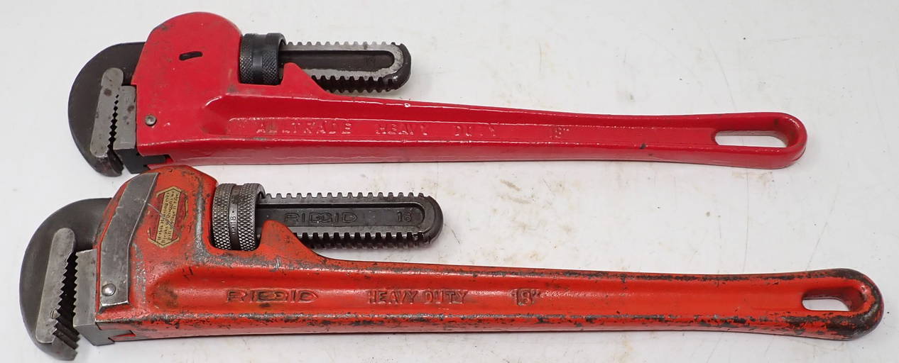 Rigid & Alltrade 18" Pipe Wrenches