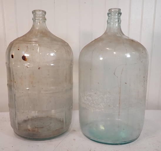 2 Five Gallon Glass Water Bottles