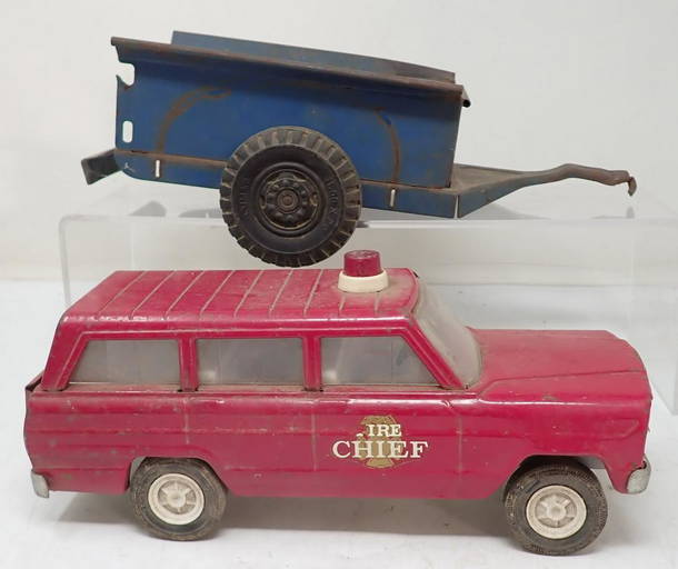 Tonka Fire Chief Jeep Lumar Trailer (#0290) on Feb 05, 2023 | M.J ...